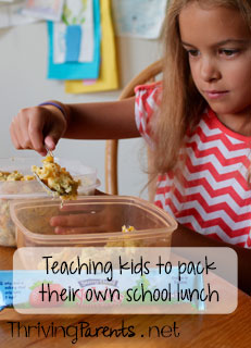 Teaching kids to pack their own school lunch - Thriving Parents